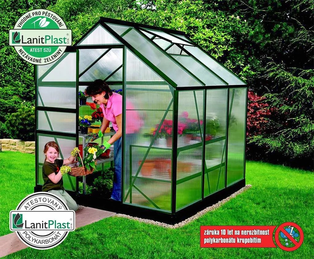 Vitavia Garden Polykarbonátový skleník VITAVIA VENUS 3800, PC 4 mm, zelený