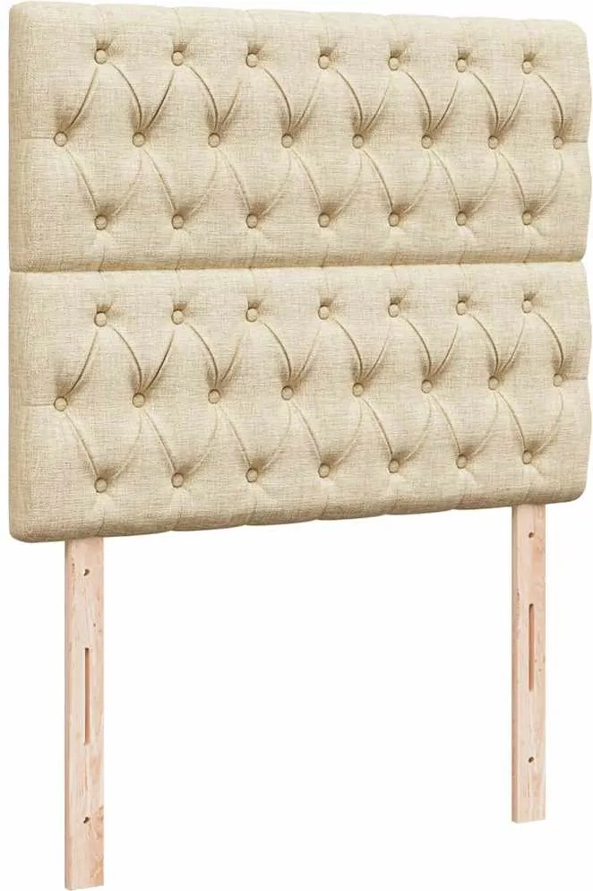 Box spring postel s matrací krémová 120x190 cm textil 3292007