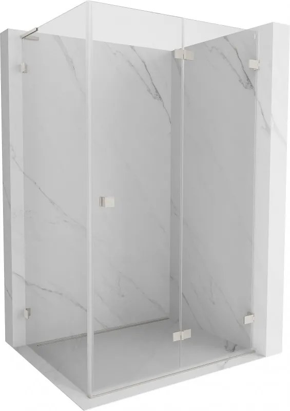 Mexen Lunar-F L, sprchový kout pravý 90 x 70 cm, 8mm čiré sklo, ocelový profil, 836L-090-070-97-00-P