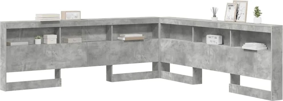 Úložné čelo postele Betonově šedá Kompozitní dřevo 3335472