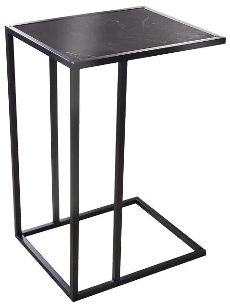 Příruční stolek ATALANTA Dekorhome Černý mramor