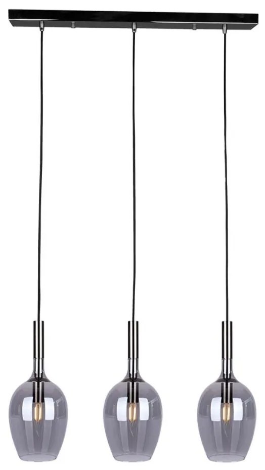 Lustr na lanku LUGANO 3xE14/40W/230V šedá