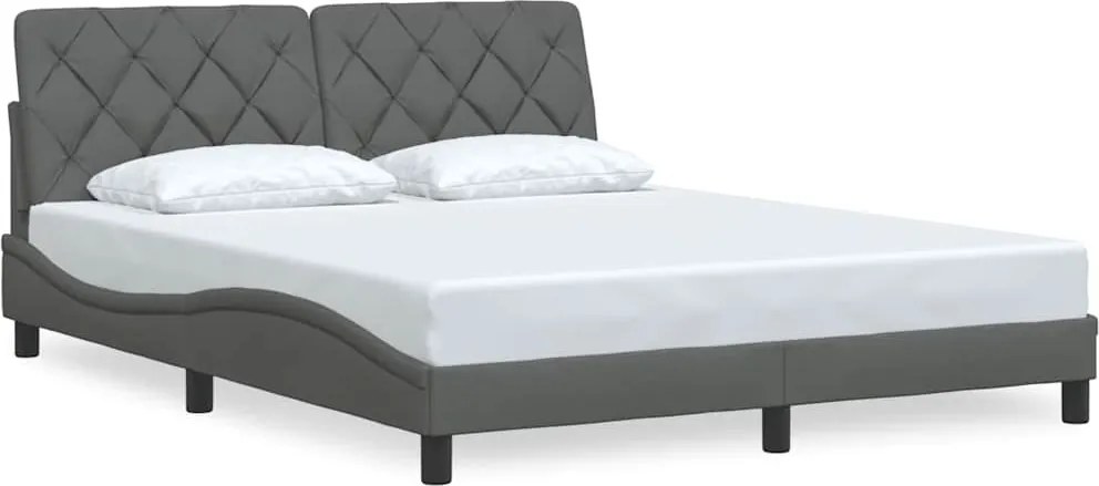 Rám postele bez matrace tmavě šedý 160 x 200 cm textil 3310609