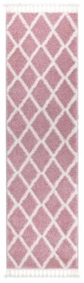Kusový koberec Shaggy Ariso růžový atyp 70x250cm