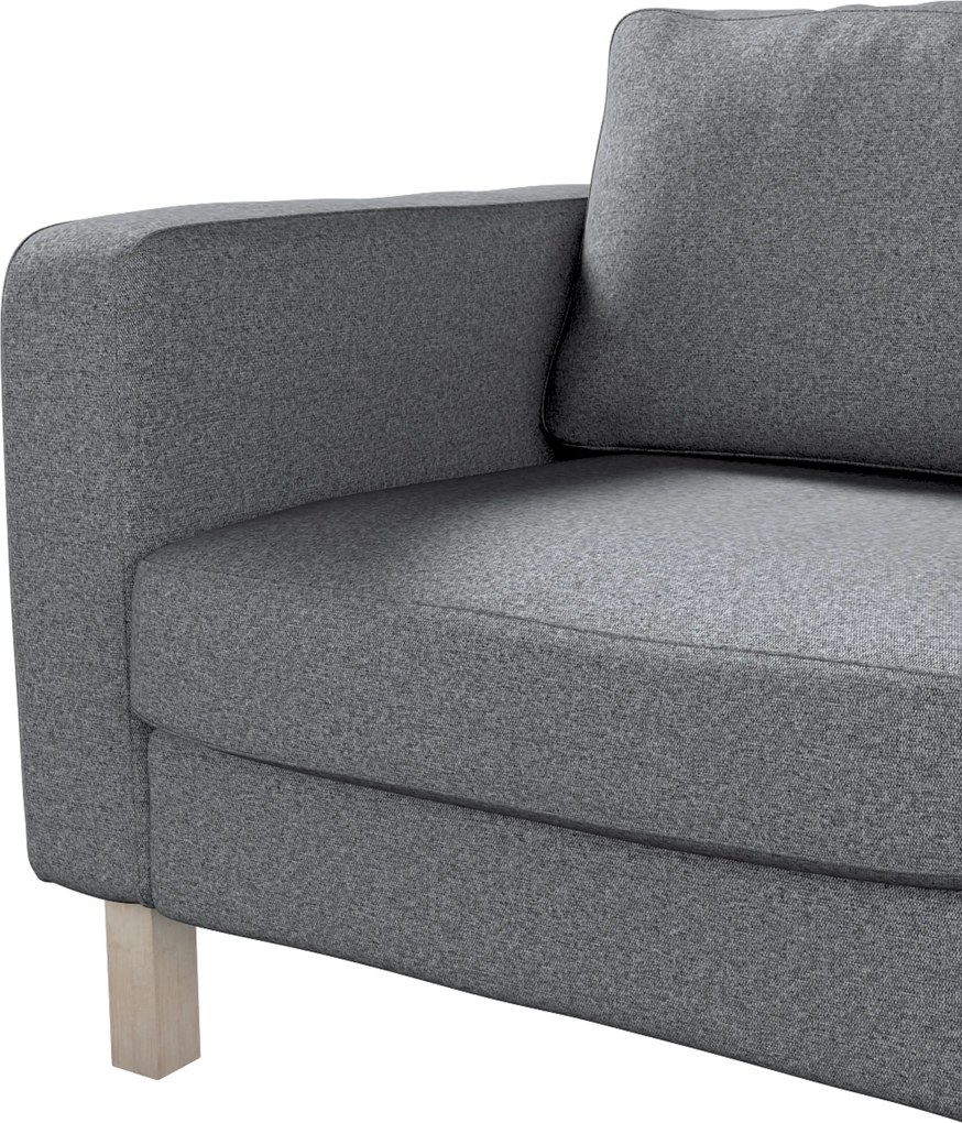 Potah na křeslo IKEA Karlstad, krátký barva šedá látka pletený vzor
