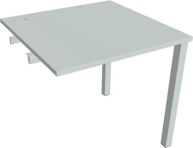 Hobis Kancelářský stůl řetězící Hobis US 800R, deskaakát, bílá RAL 9016