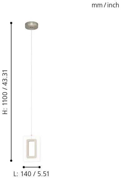 Eglo 98678 - LED Lustr na lanku ENALURI LED/5,4W/230V