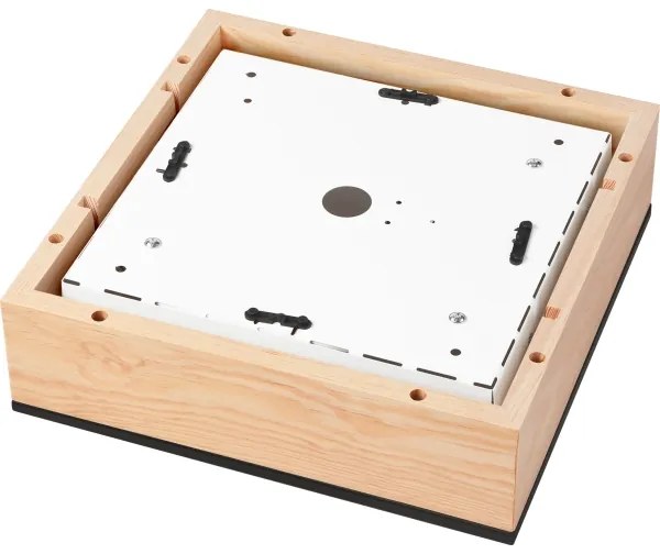 Stropní svítidlo NATURAL SQUARE 2xE27/15W/230V 31x31 cm borovice/černá