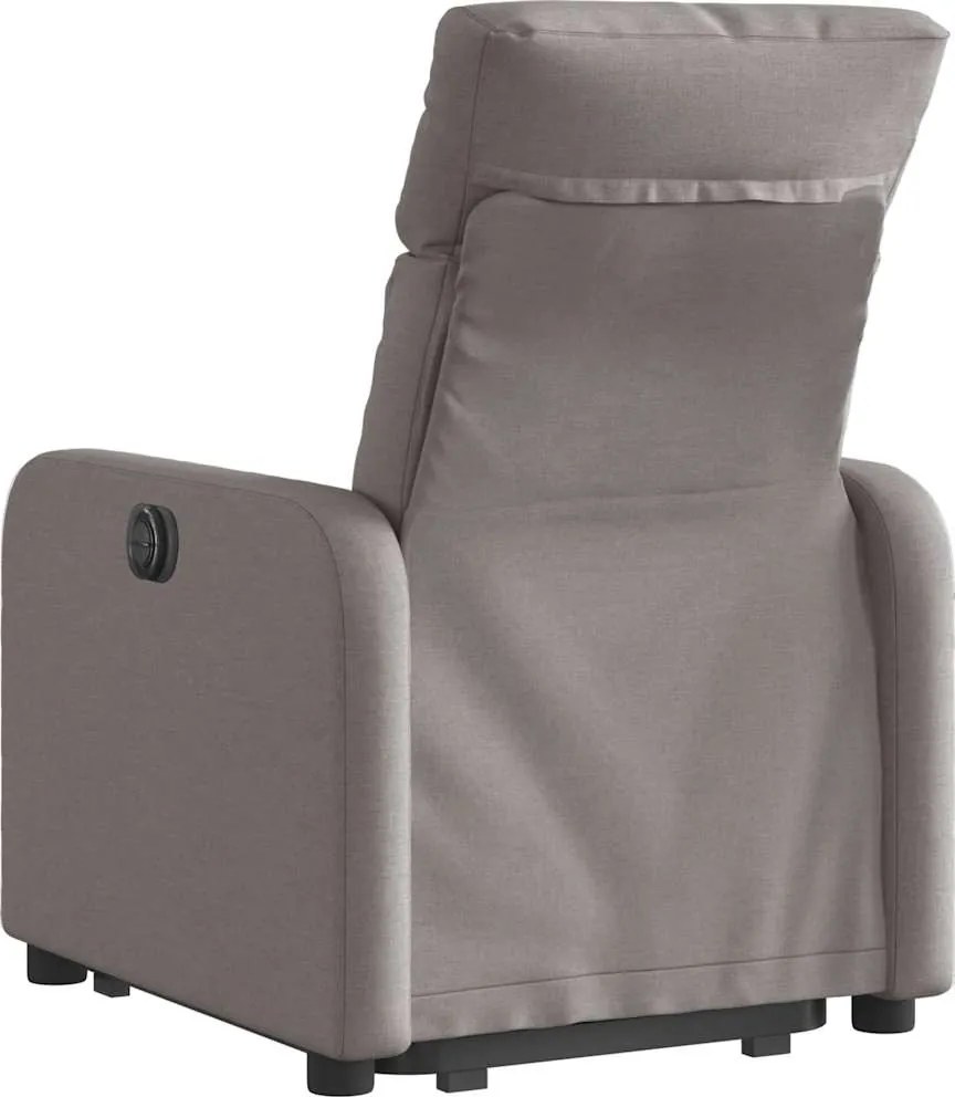 Elektrické zvedací polohovací křeslo taupe textil 3206724