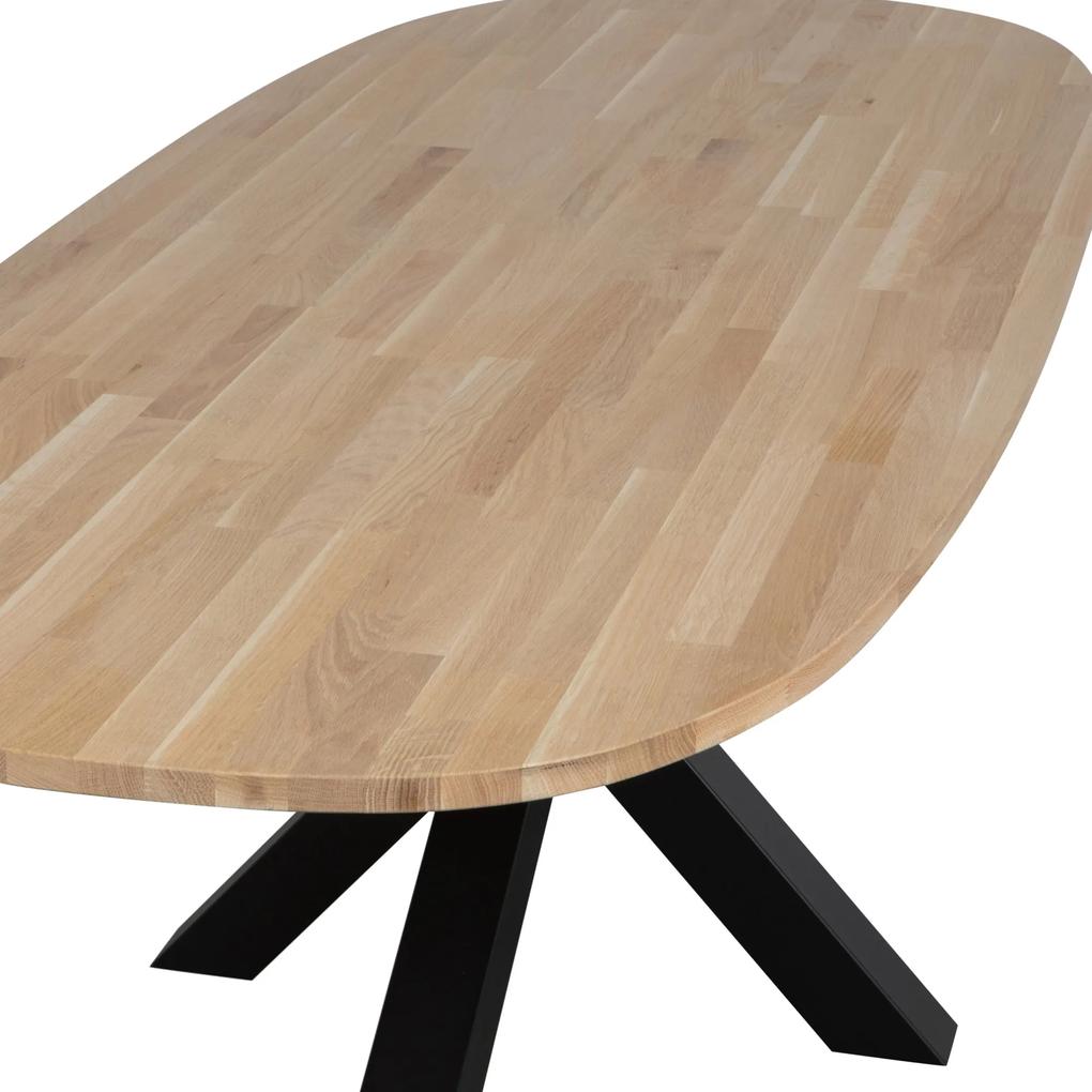 WOOOD Jídelní stůl TABLO dub ovál 220x 90 cm (křížová noha)