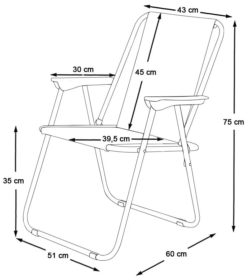 Rybářská židle, 2 ks