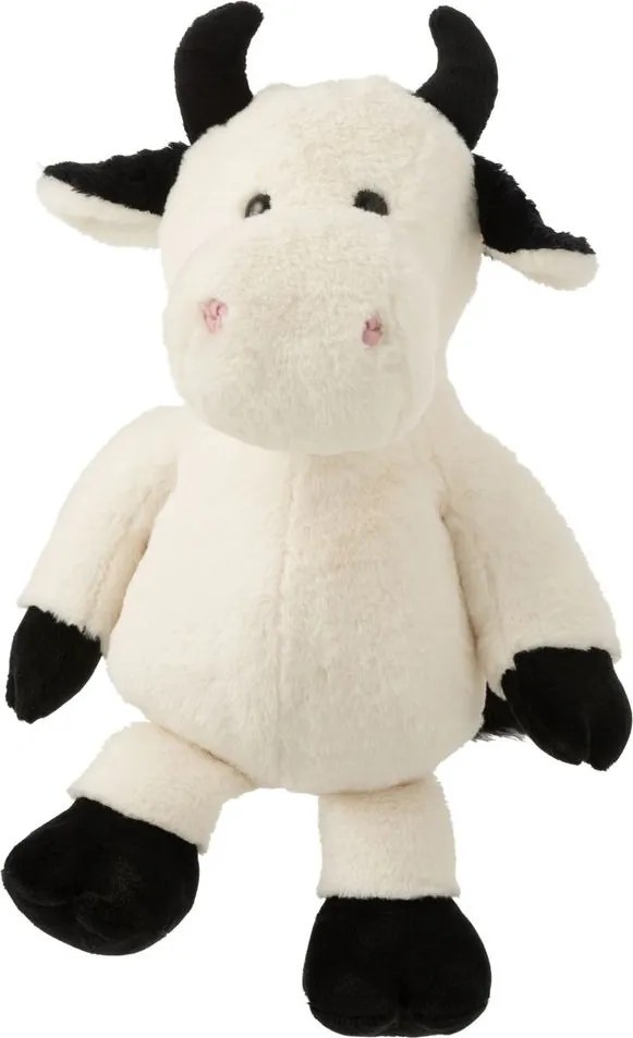Bílá plyšová kravička s rohy Cow Plush - 34*21*48 cm