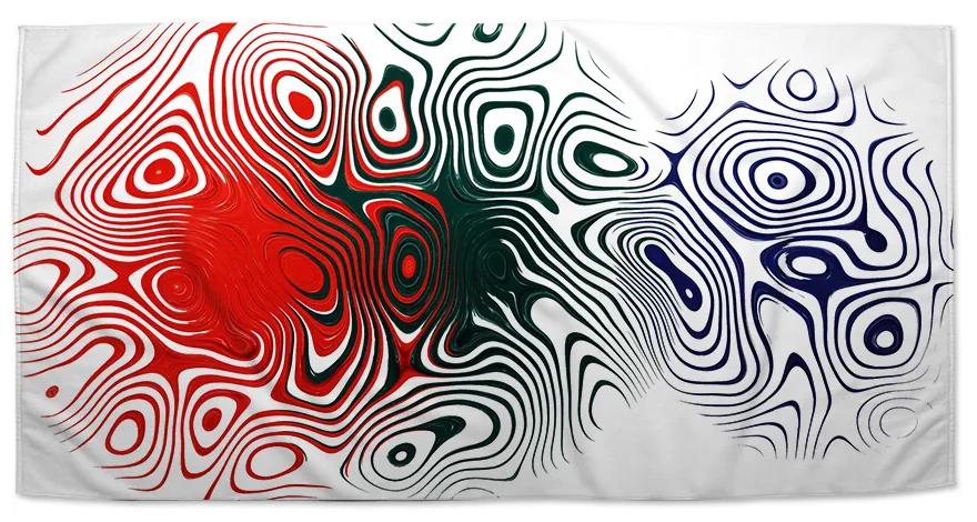 Ručník - Dvoubarevná abstrakce 70x140 cm