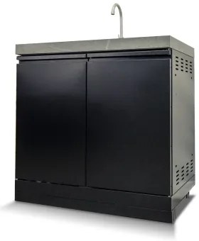 Venkovní kuchyně GrandHall s grilem Maxim G5 a s dřezem a vinotékou, 262cm