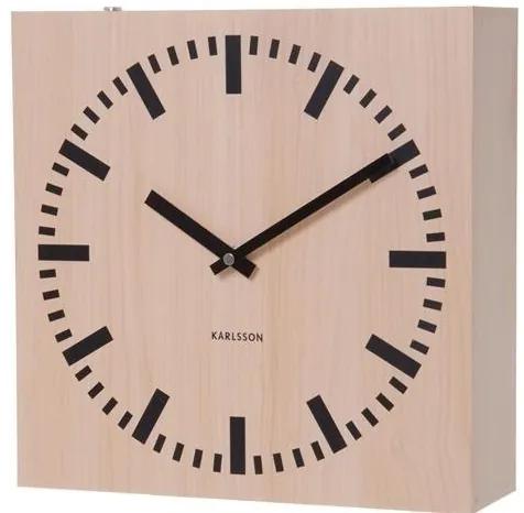 Oboustranné nástěnné hodiny Karlsson 5528 natur 30cm