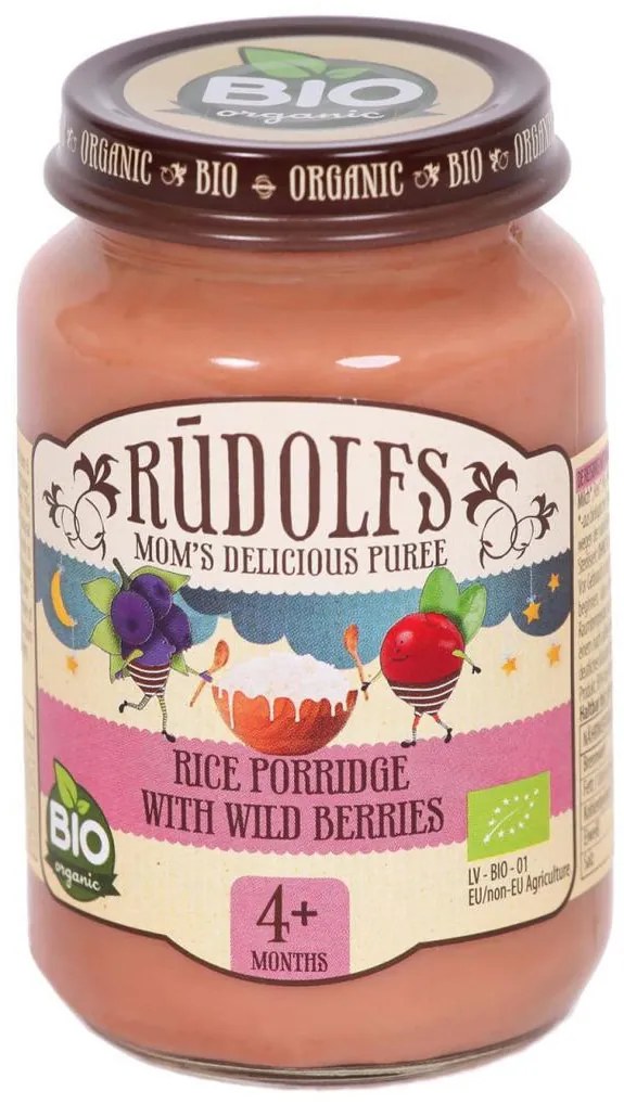 Rudolfs BIO Rýžová kaše s lesními plody 190 g