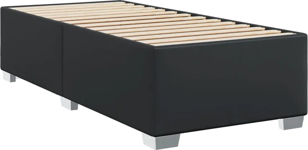 Rám postele černá 100 x 200 cm umělá kůže 3284544