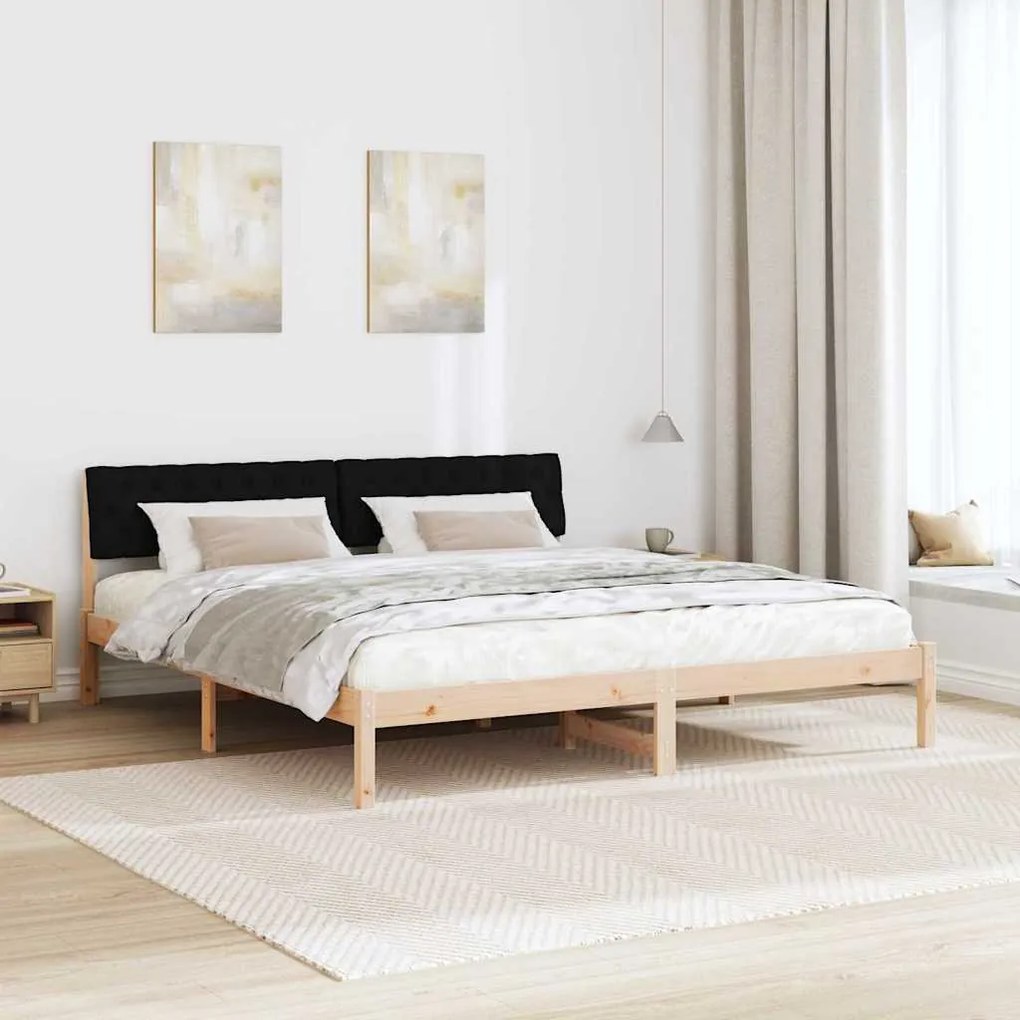 Rám postele Hnědo-černá 180 x 200 cm Masivní borovicové dřevo 3394345