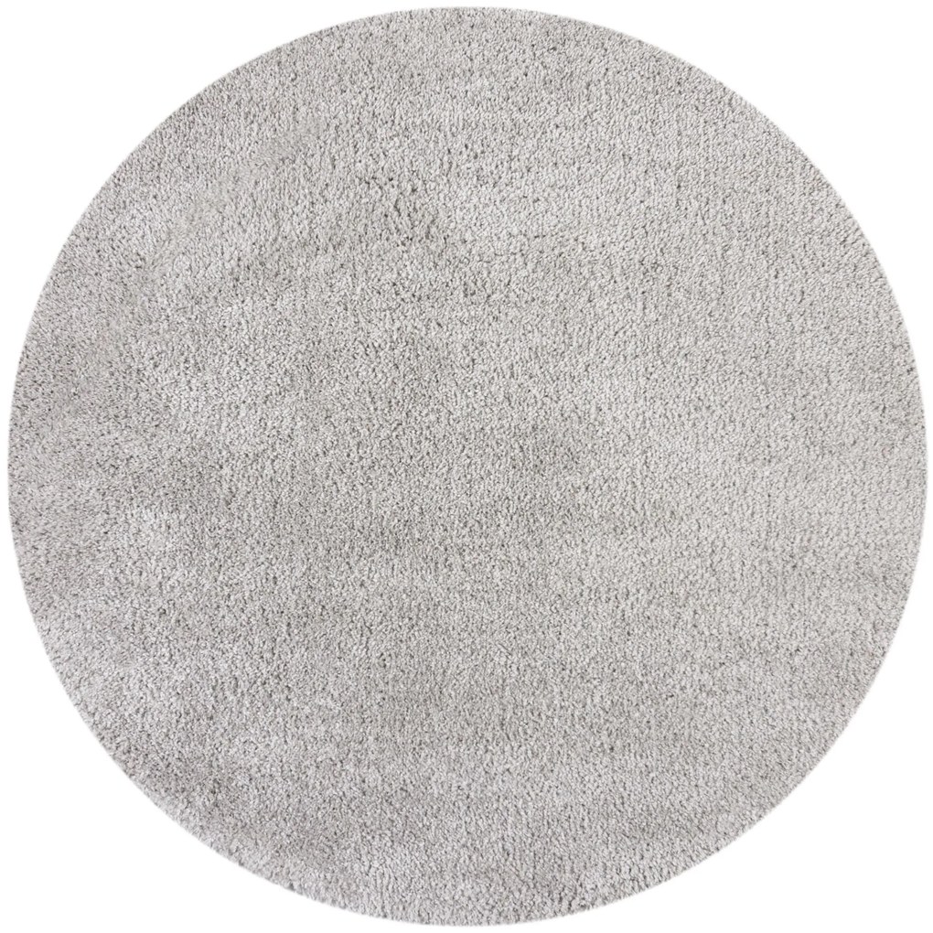 Flair Rugs koberce Kusový koberec Shaggy Teddy Grey kruh - 133x133 (průměr) kruh cm