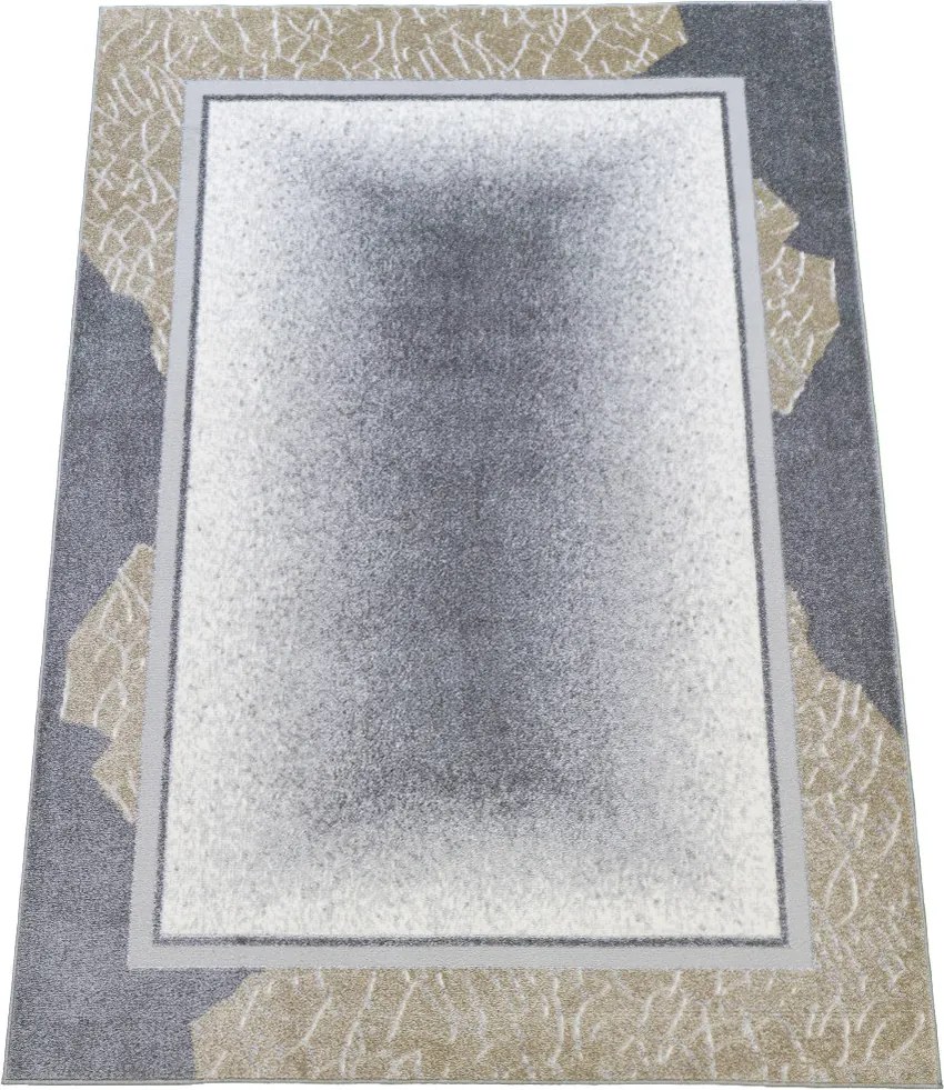 BE Koberec Siesta 1151 BEIGE GREY - šedý obdélníkový Rozměr: 50x80 cm
