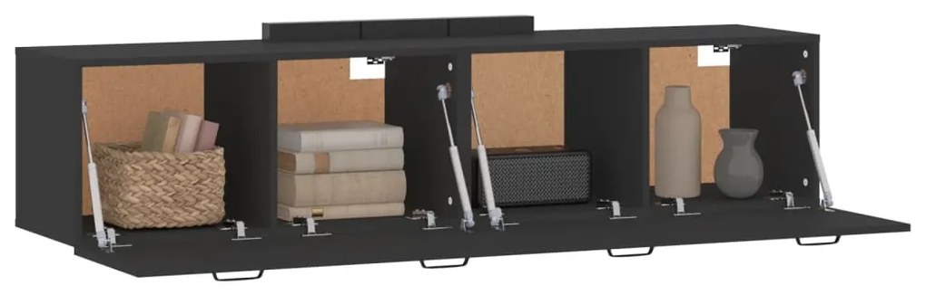 vidaXL Nástěnné skříňky 2 ks černé 60x36,5x35 cm kompozitní dřevo