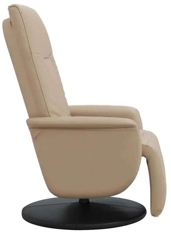 Křeslo relaxační, masážní, polohovací, otočné, ekokůže béžová, NoBi PULSAR