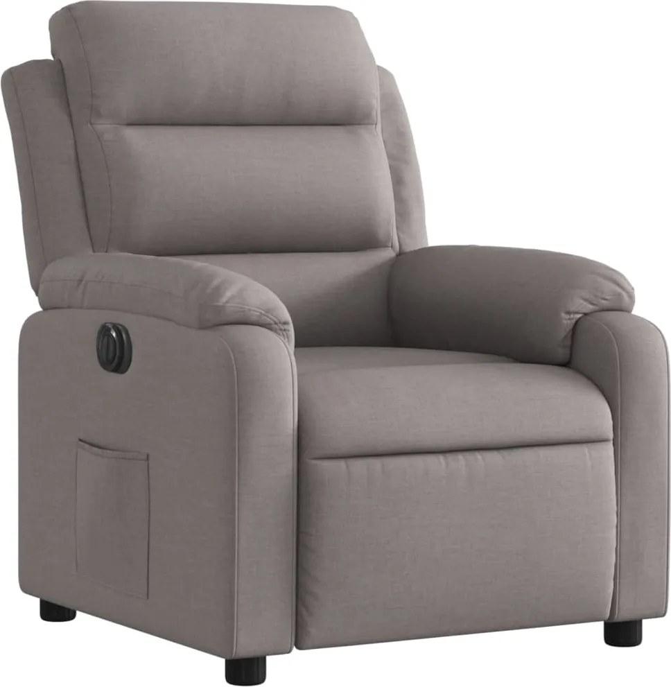 Elektrické polohovací křeslo taupe textil 3204964