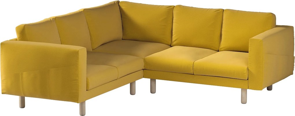 Potah na pohovku IKEA Norsborg rohová 4-místná barva žlutá látka sametová