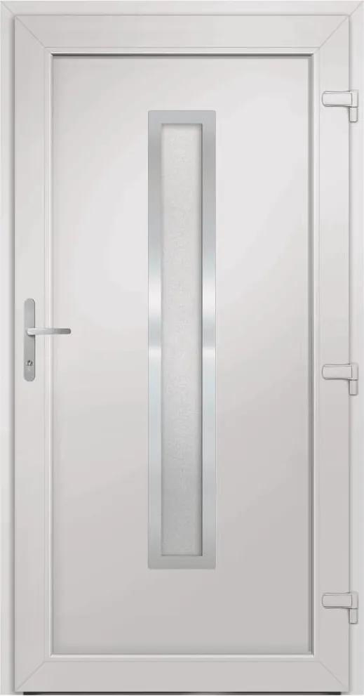 vidaXL Vchodové dveře antracitové 98 x 200 cm PVC [3187893] Barva: bílá zvenku / bílá uvnitř