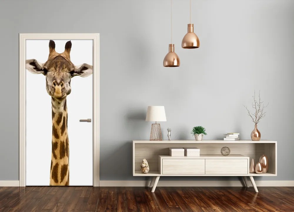 Samolepící fototapeta na dveře Žirafa 95x205 cm