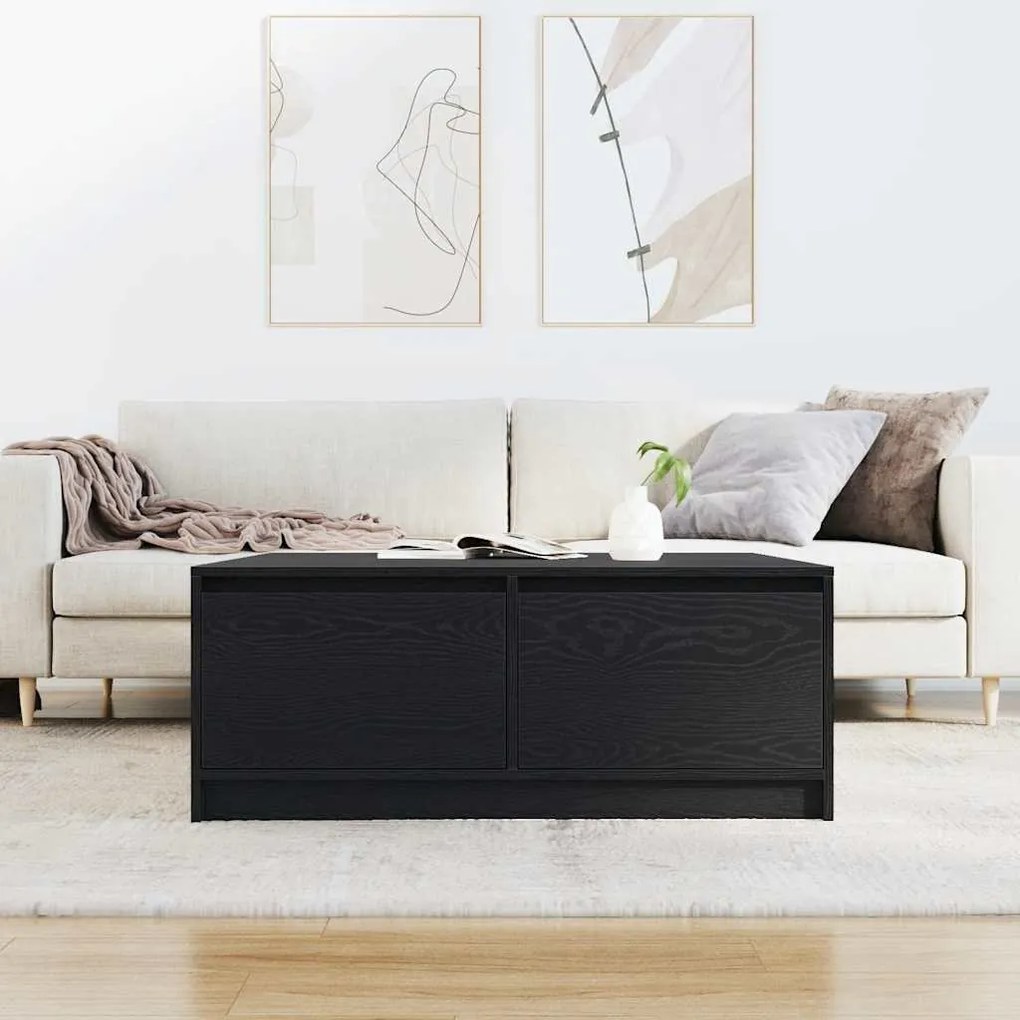 Konferenční stolek se zásuvkami Dub černý 100x100x40 cm 3328400