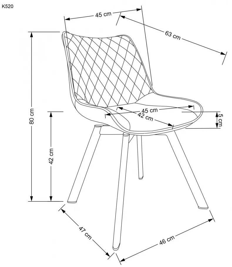 Otočná jídelní židle K520 Halmar