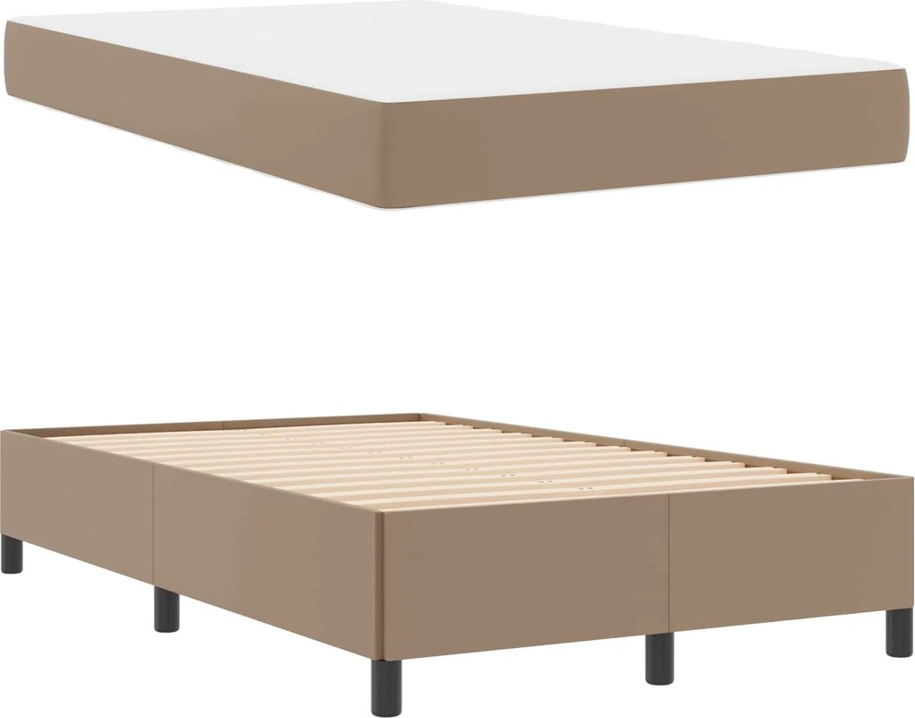 Rám postele s matrací Cappuccino 120 x 200 cm textil 3398998