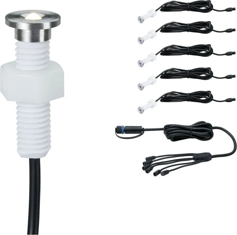 P 93694 Plug&Shine sada vestavné svítidlo MicroPen II IP67 3000K 5x0,22W - PAULMANN