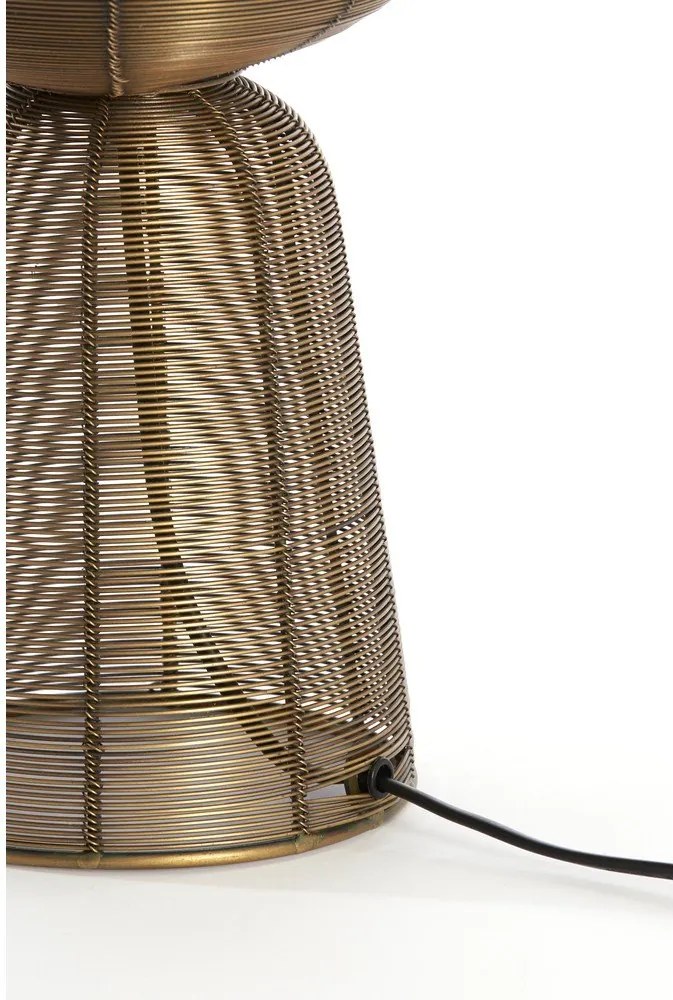 Kovová stolní lampa v bronzové barvě (výška 42 cm) Aboso – Light &amp; Living