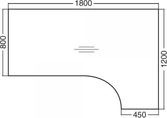 Ergonomický stůl ProOffice B 180 x 120 cm, pravý / Buk