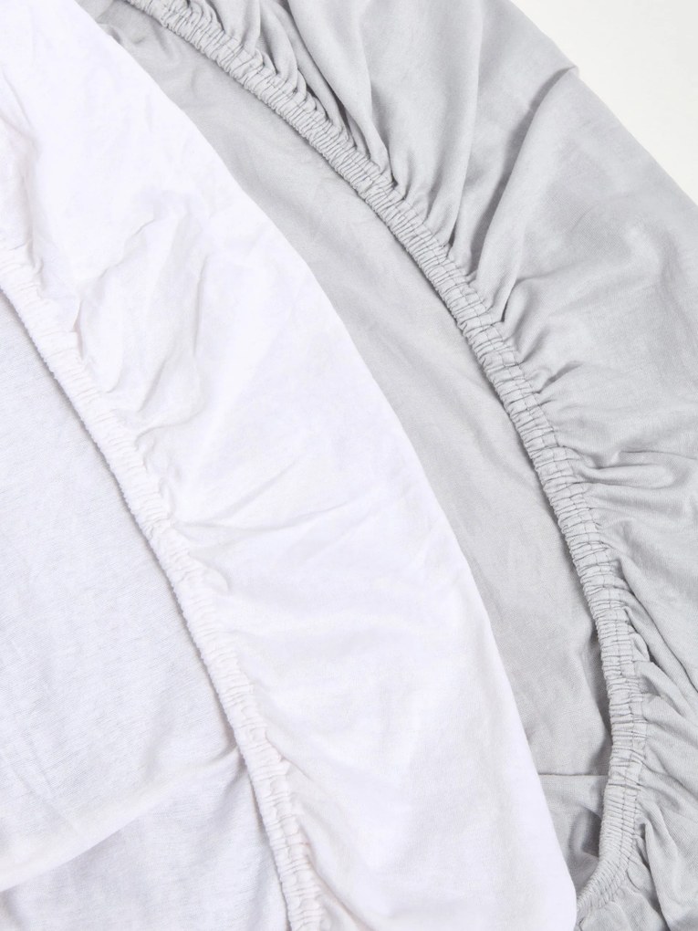 Sinsay - Bavlněná napínací prostěradla 2 pack - šedá