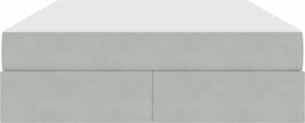 Postel s úložným prostorem a matrací Světle šedá 140 x 200 cm 3399724