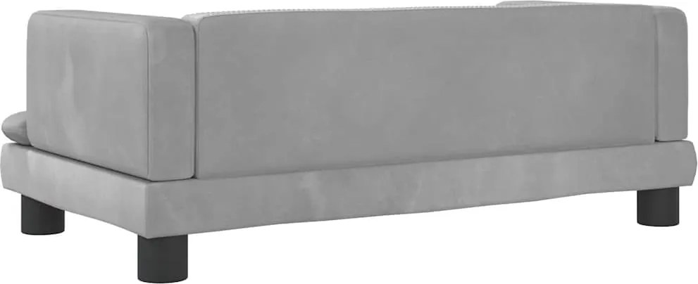 Pelíšek pro psy světle šedý 80 x 45 x 30 cm samet 171895