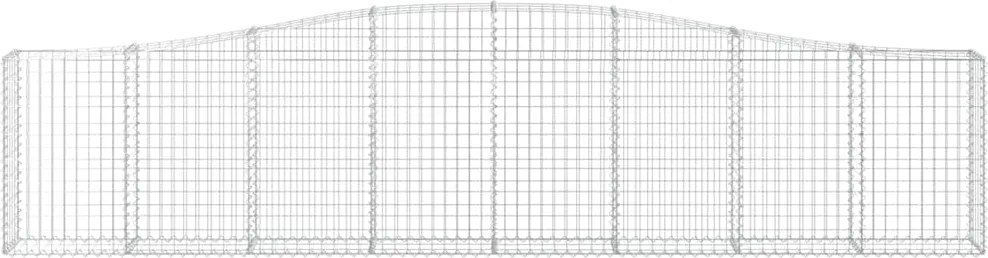 Klenuté gabionové koše 6 ks 400x30x80/100 cm pozinkované železo 3145817