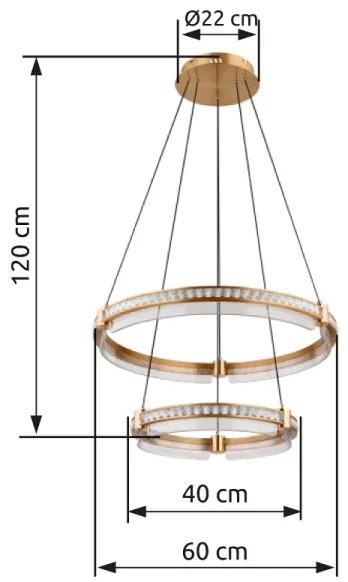 Globo 67196-78H - LED Stmívatelný lustr na lanku BLONDIE LED/78W/230V + DO