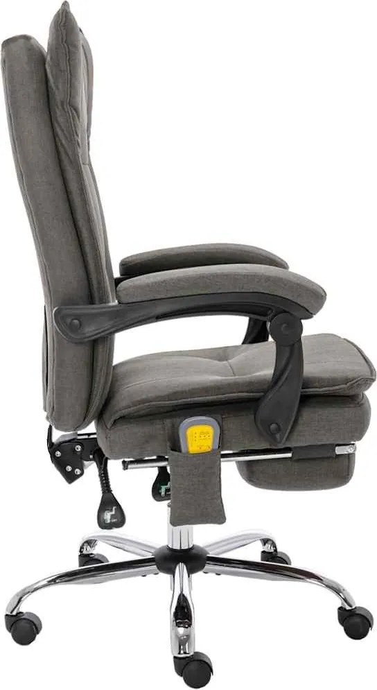 Masážní kancelářská židle šedá textil 20375