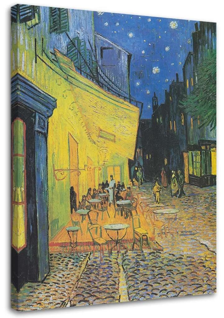 Obraz na plátně REPRODUCTION Kavárna Terasa v noci Van Gogh - 70x100 cm