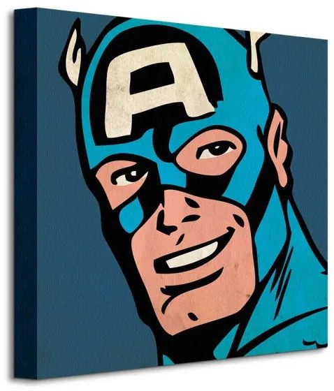 Obraz na plátně Marvel Comics (Captain America Closeup) 40x40cm WDC95454