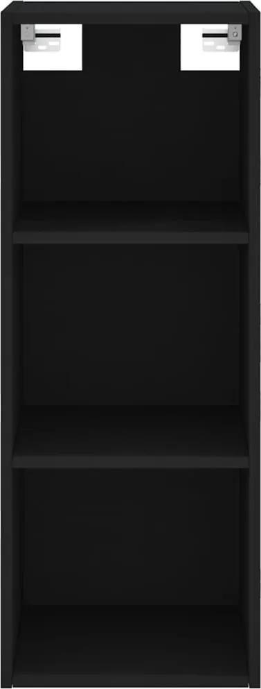 vidaXL Skříň highboard 34,5x32,5x180 cm kompozitní dřevo [3189846] Barva: Černá