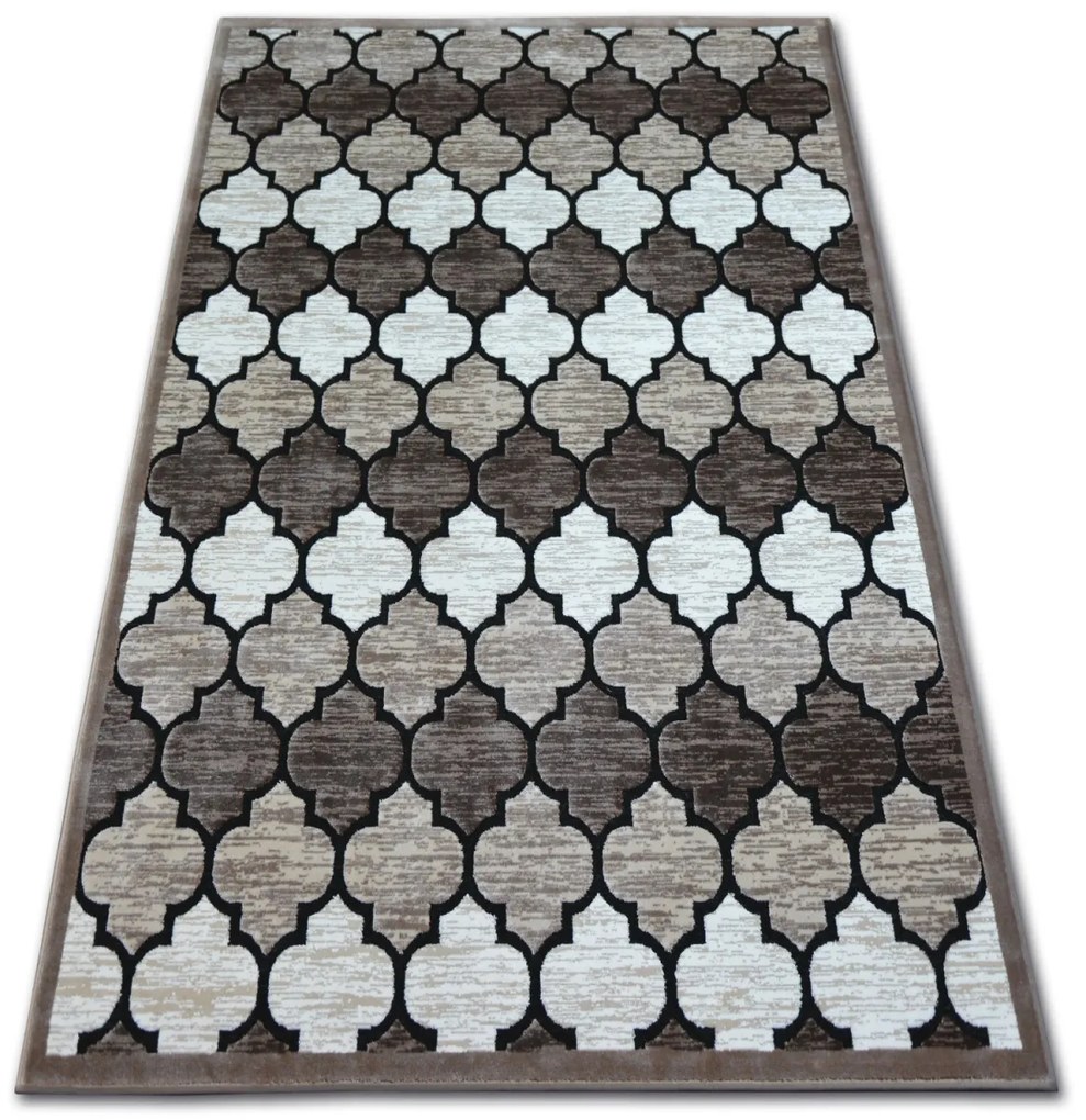 Akrylový kusový koberec Yazz Crisis tmavě béžový 133x190