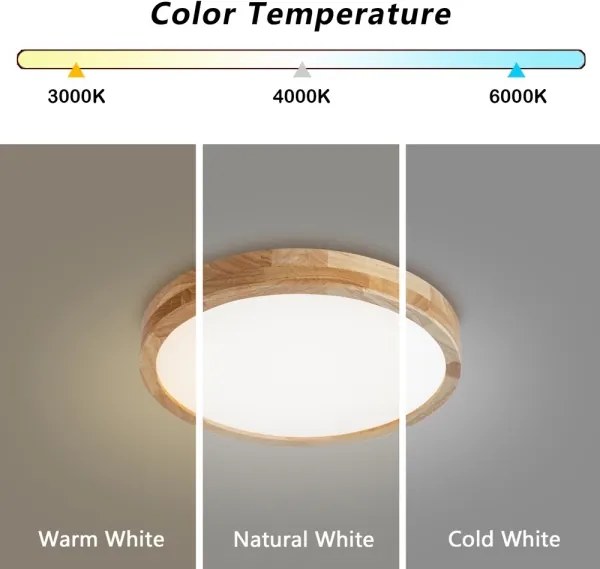 Brilagi - LED Stmív. svítidlo WOODLINE LED/48W/230V 3000-6000K dub pr. 40 cm +DO