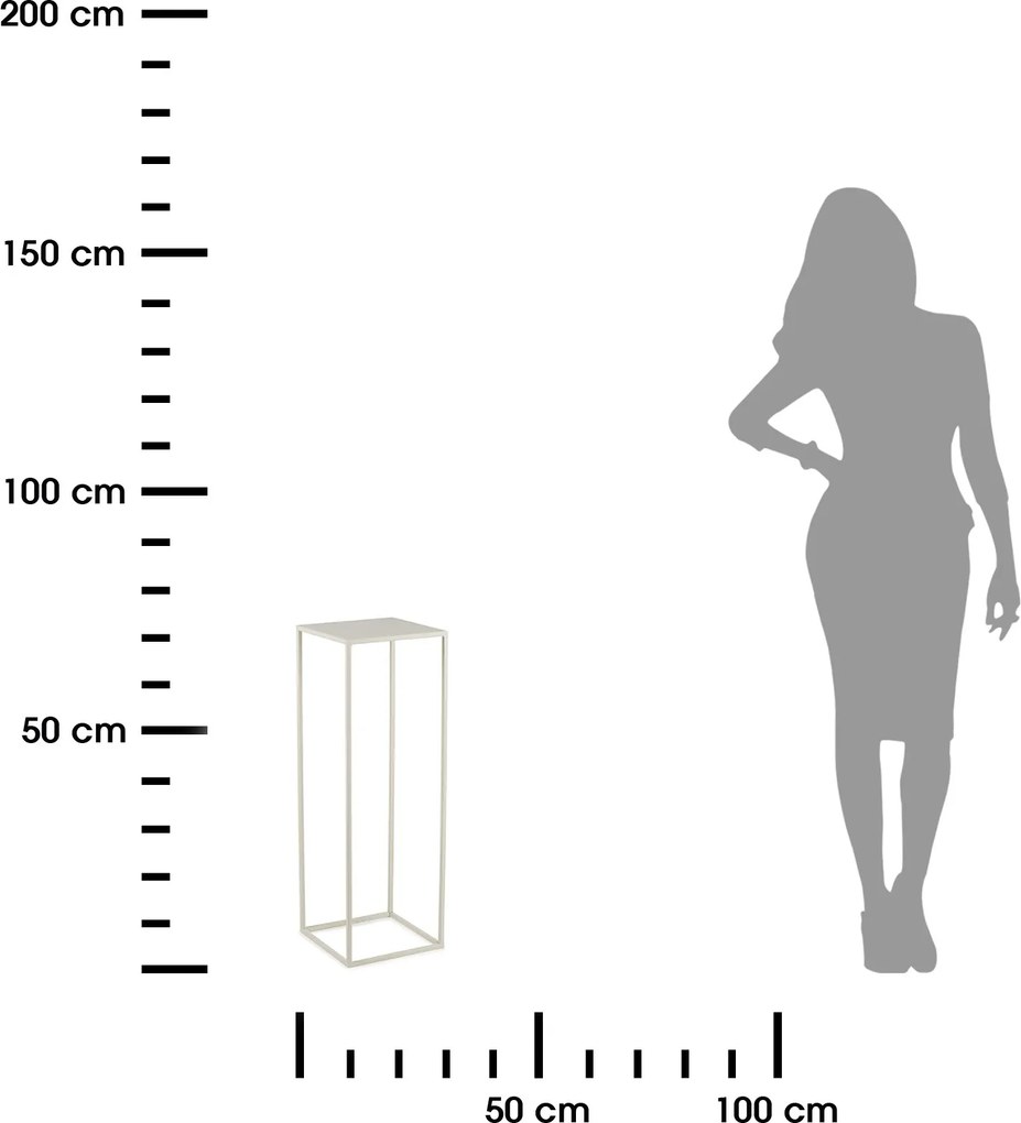 STOJAN NA KVĚTINÁČ SIMPLE 70X24X24 CM KRÉMOVÁ