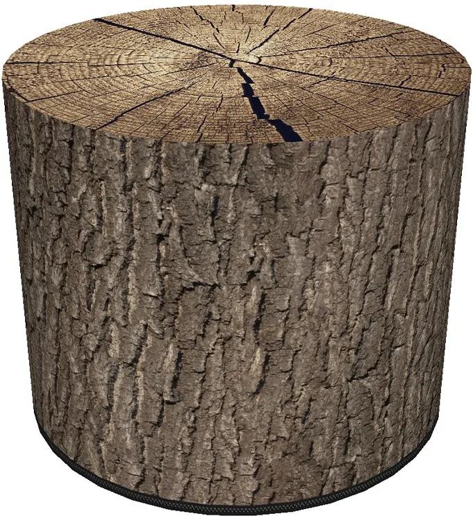 KONSIMO Taburet RASIL vzor dřevo