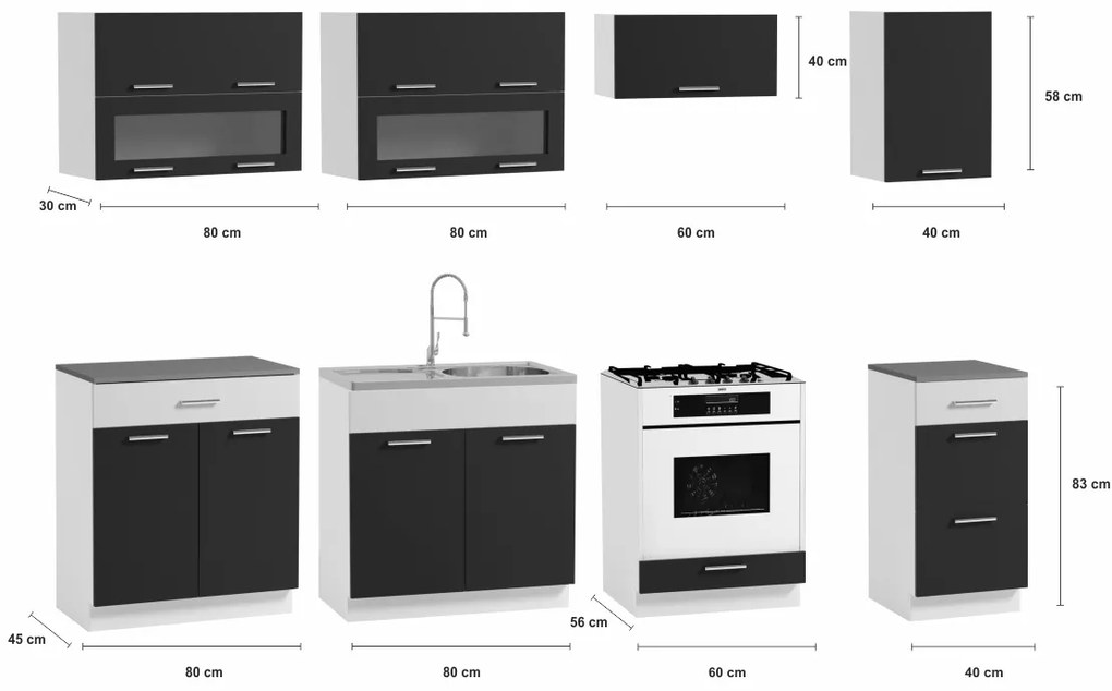 Kuchyňská linka SCARLET 260/260